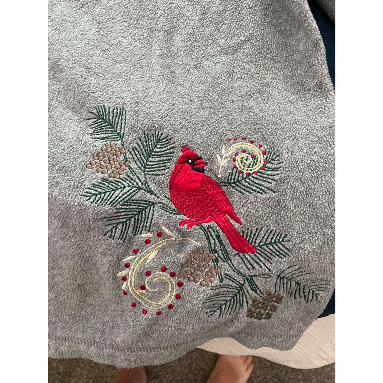 Croft & Barrow sweater jacket. Gray w/ Cardinals. XL... - Depop