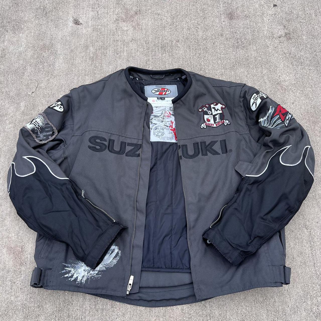 Joe Rocket Men's Black and Grey Jacket | Depop