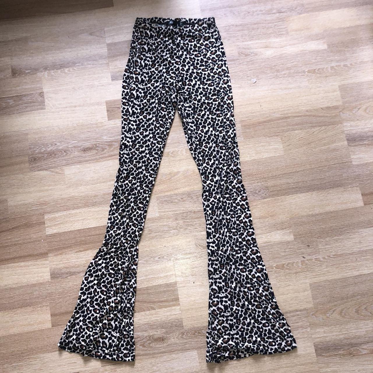 MISSGUIDED LEOPARD PRINT FLARES #leopard #flares... - Depop