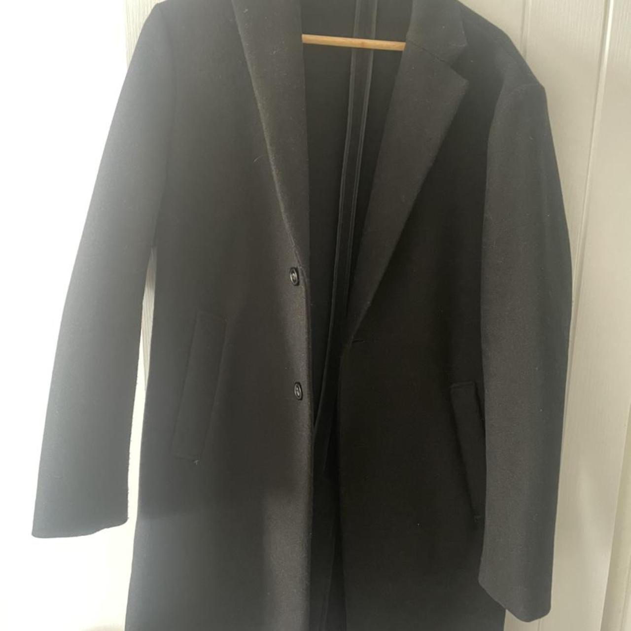 Zara Overcoat coat in black size Medium Only a few... - Depop