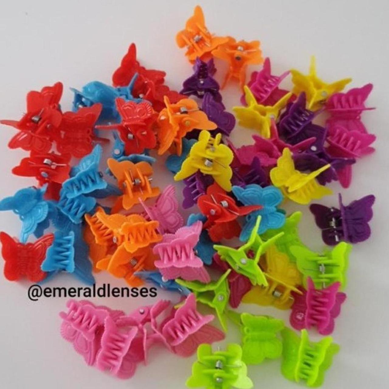 Butterfly clips You get a random mix of colours 20... - Depop