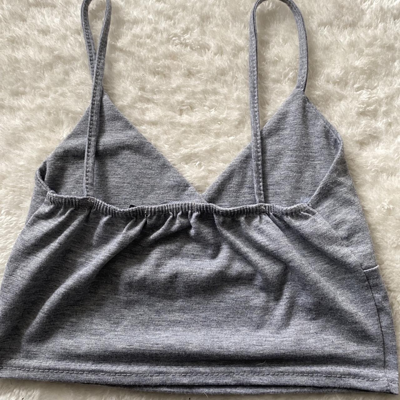pretty little thing grey bralet crop top! brand new... - Depop