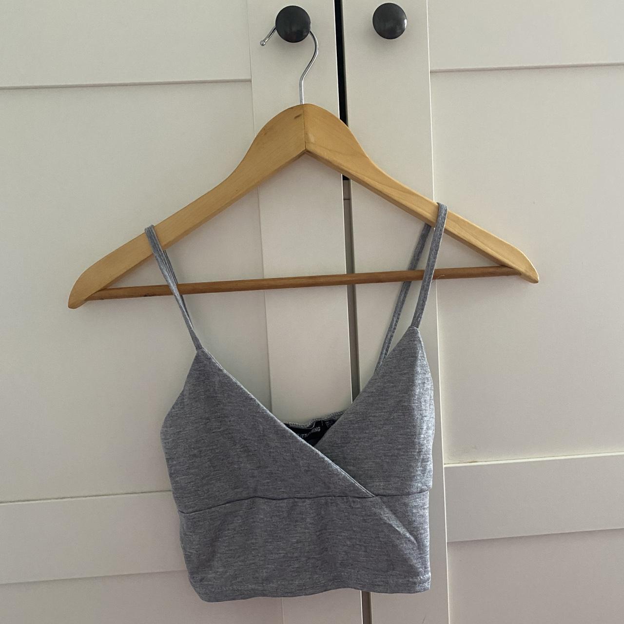 pretty little thing grey bralet crop top! brand new... - Depop