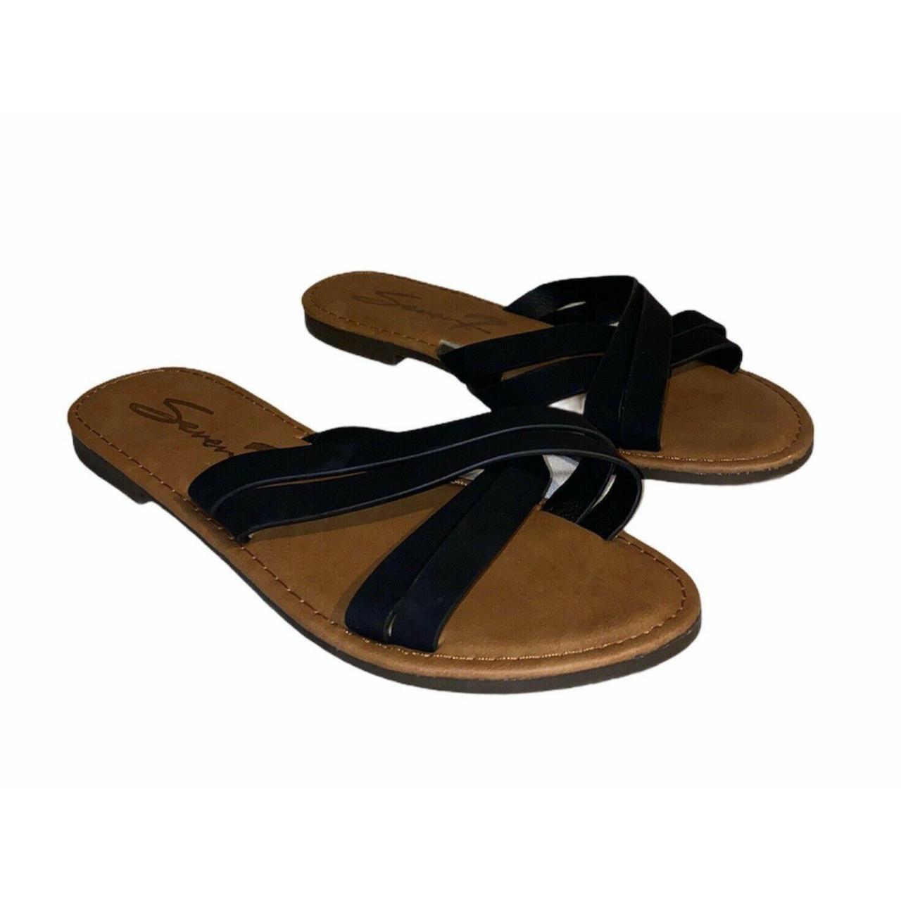 Seven 7 size 9 TIA Sandals are in EUC. No signs of... - Depop