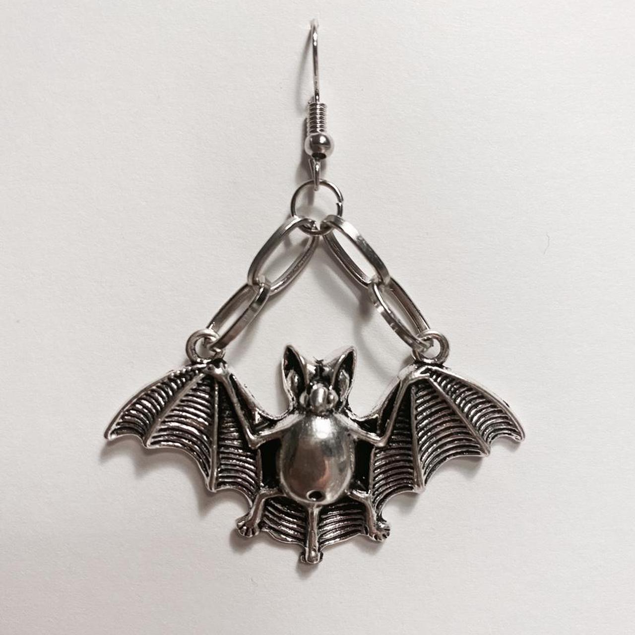 chained bat earrings Will come as a pair can... - Depop