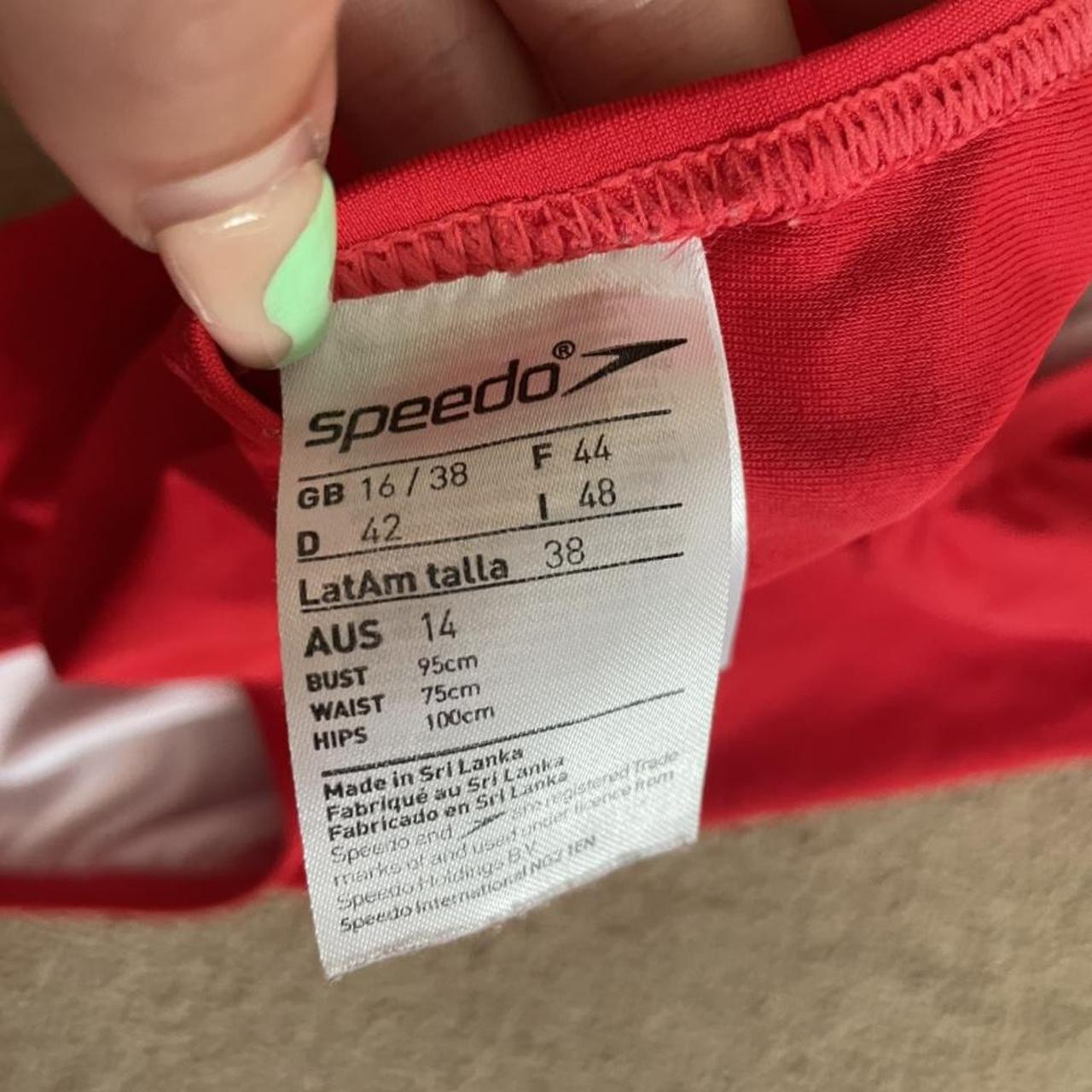 Red Speedo Swimsuit Brand new Size 16 - Depop