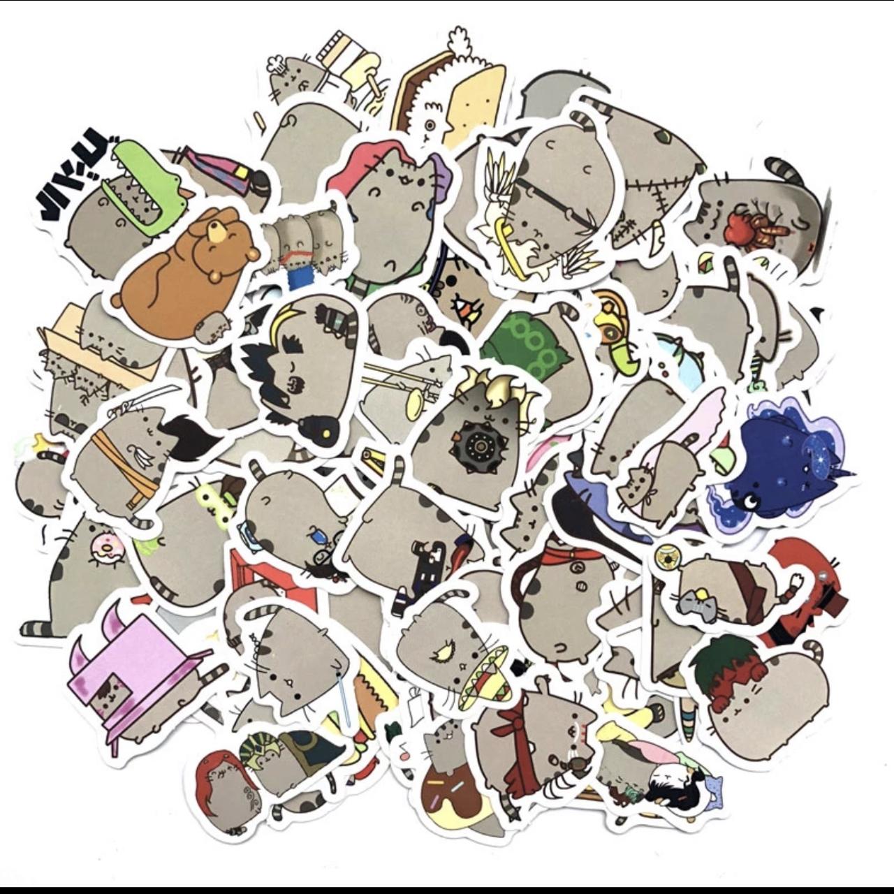 Pusheen cat stickers (100 pcs) Great for cars,... - Depop