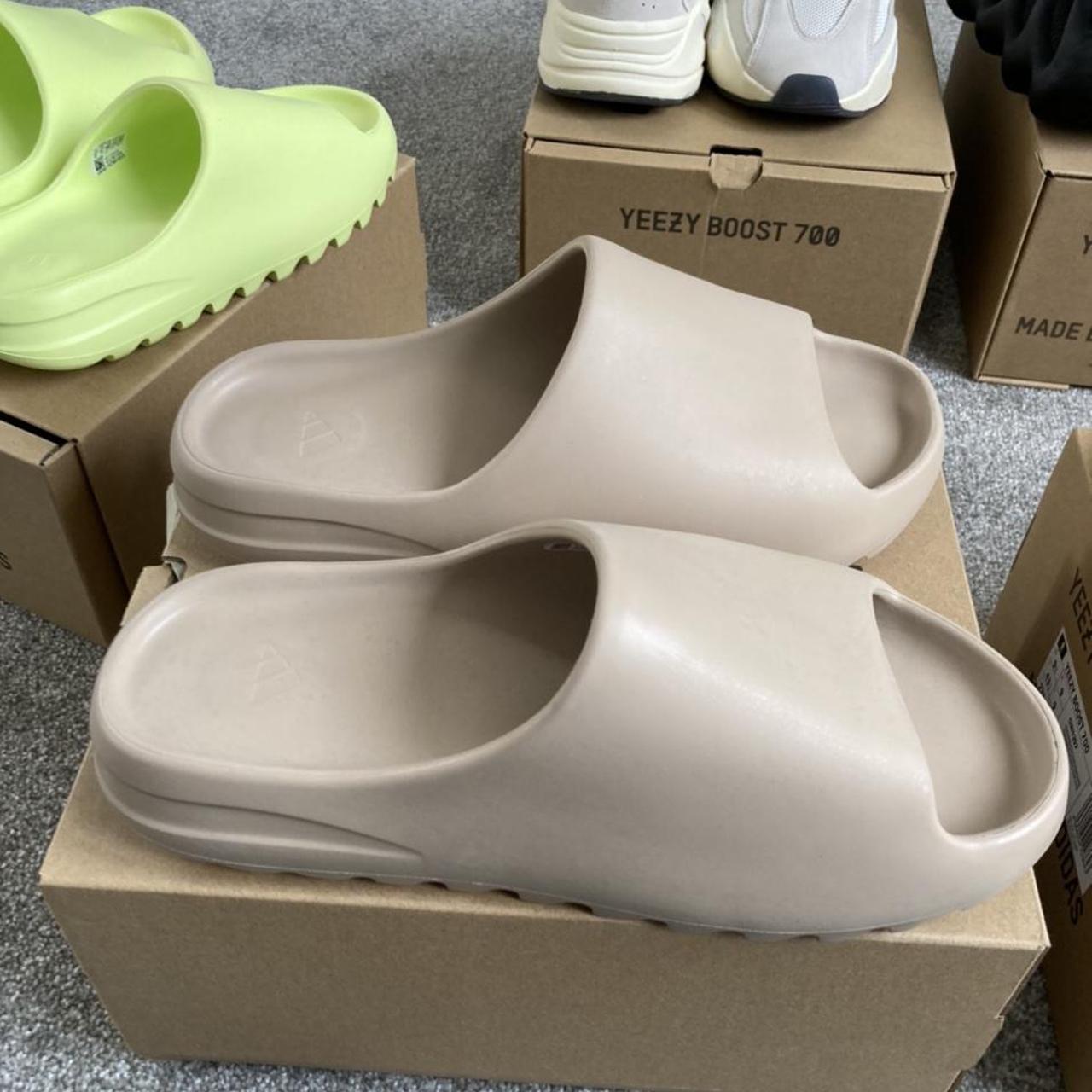 Yeezy slide pure - FIRST RELEASE, much rarer (proof... - Depop