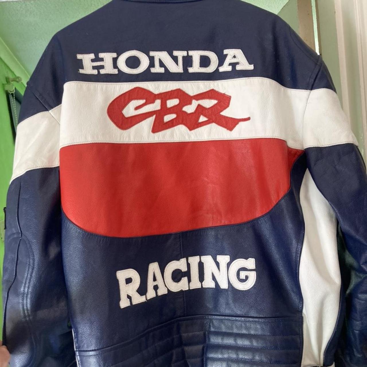 Vintage Honda CBR leather racing jacket Selling as... - Depop