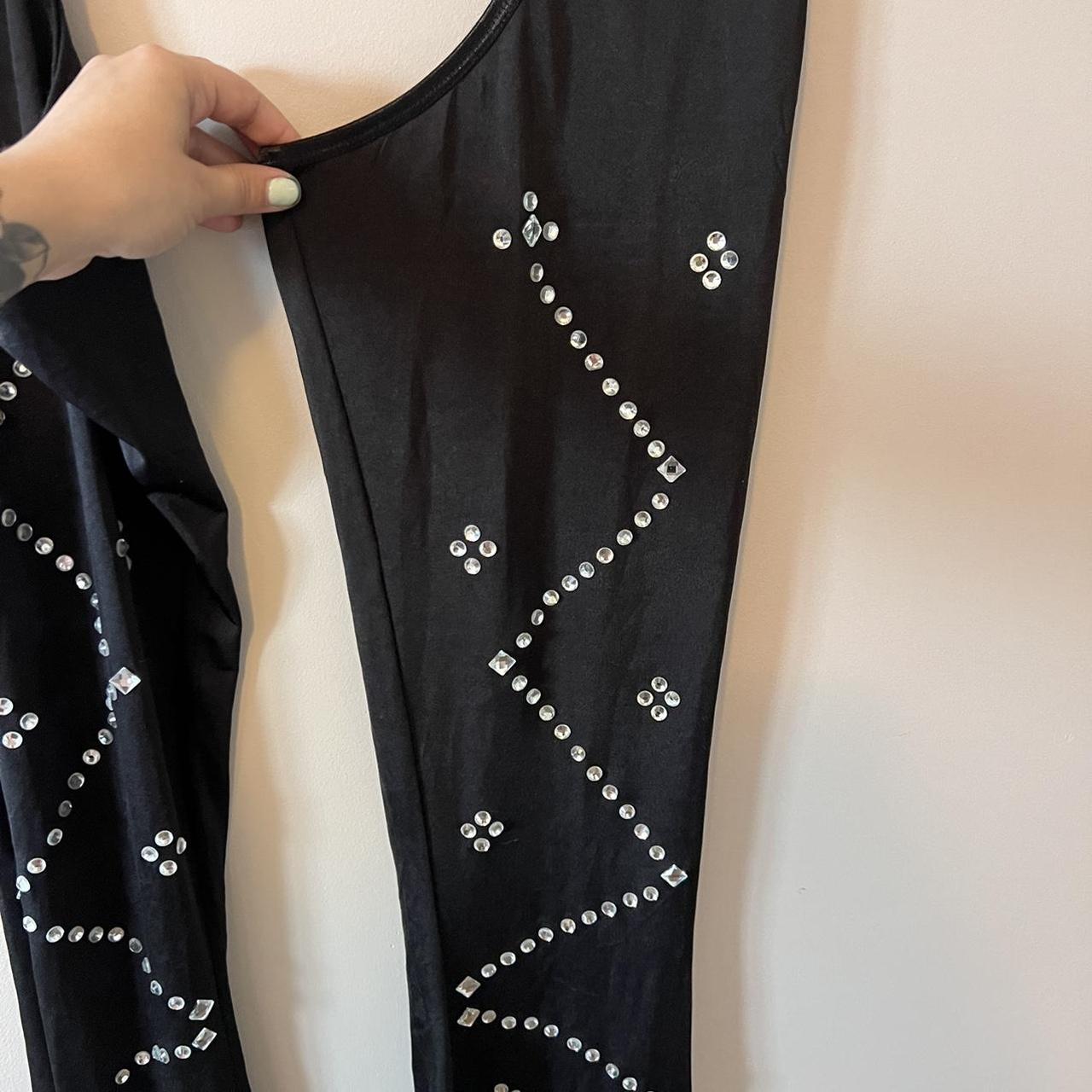 Rhinestone cowgirl chaps Stretchy with belt... - Depop