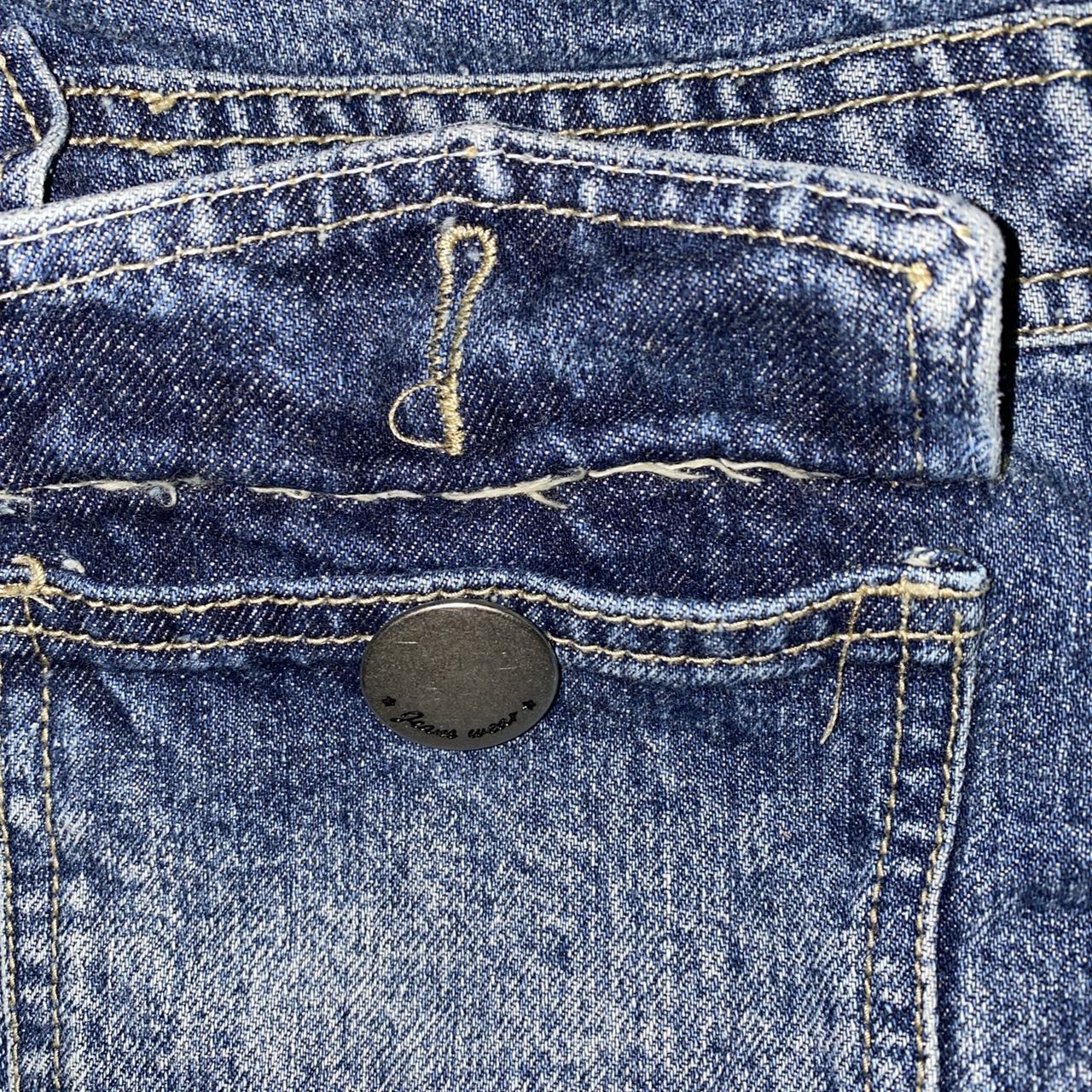 Y2k mini jeans skirt Large button detail No signs... - Depop