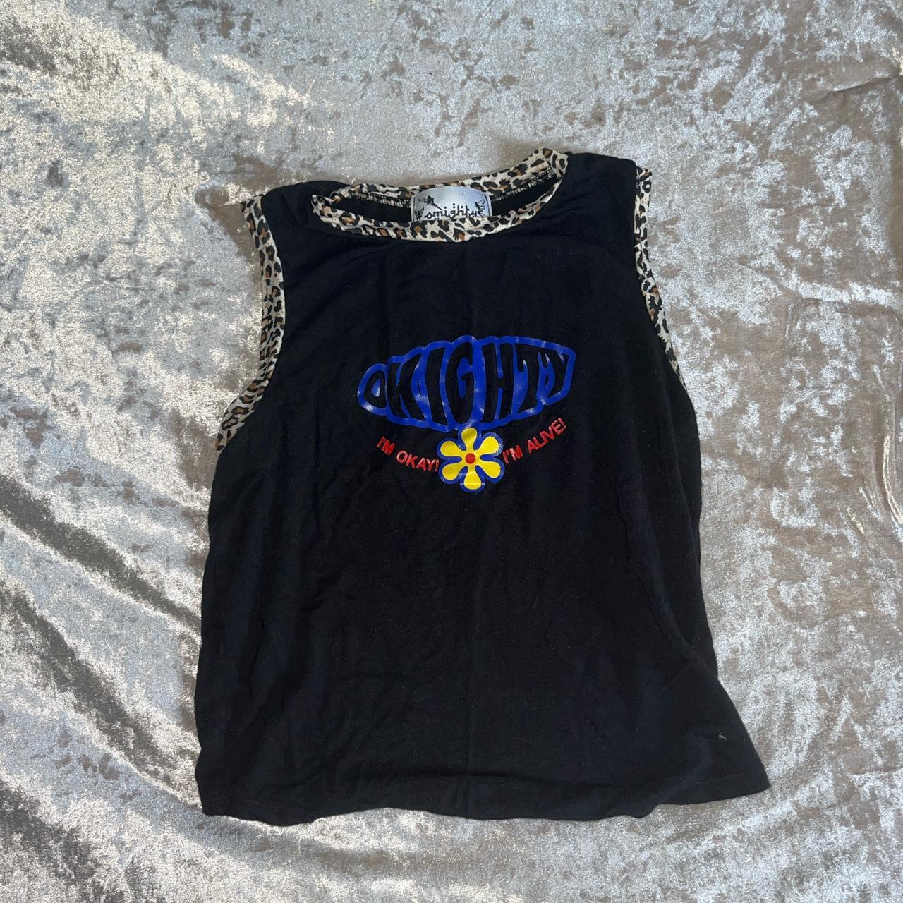 o mighty cheetah trim tank worn a good amount of... - Depop