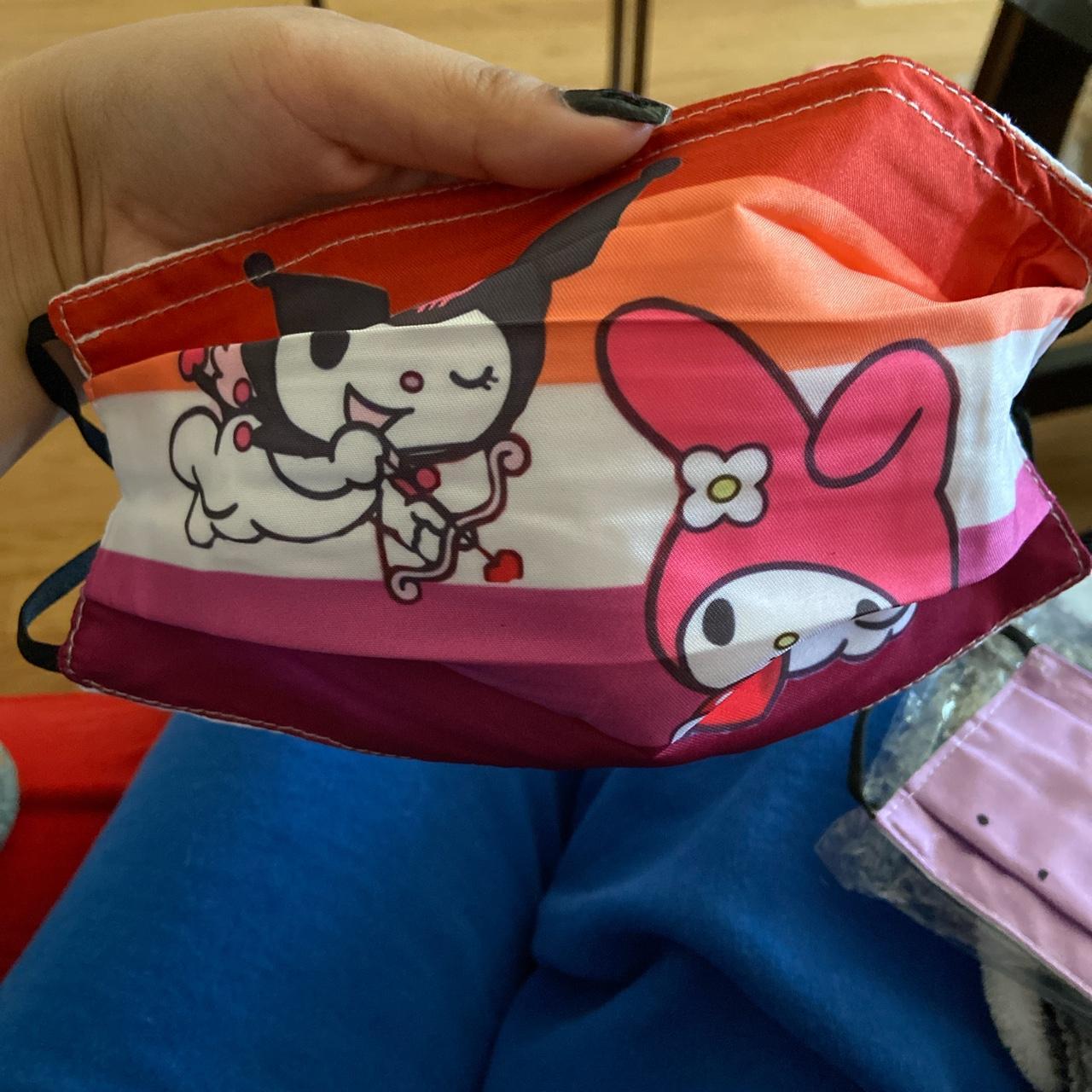 4 mymelody and kuromi face masks pack all brand... - Depop