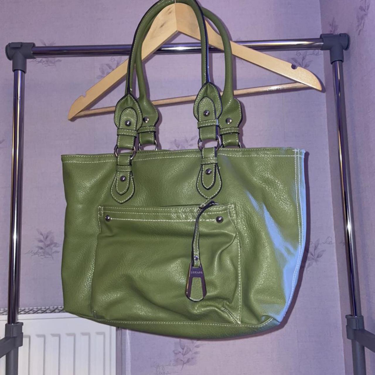 Strada green shoulder bag - Depop
