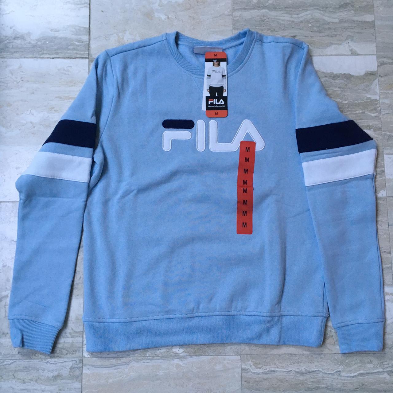 💕Fila Baby Blue Crewneck 💕Size M 💕Brand new with... - Depop