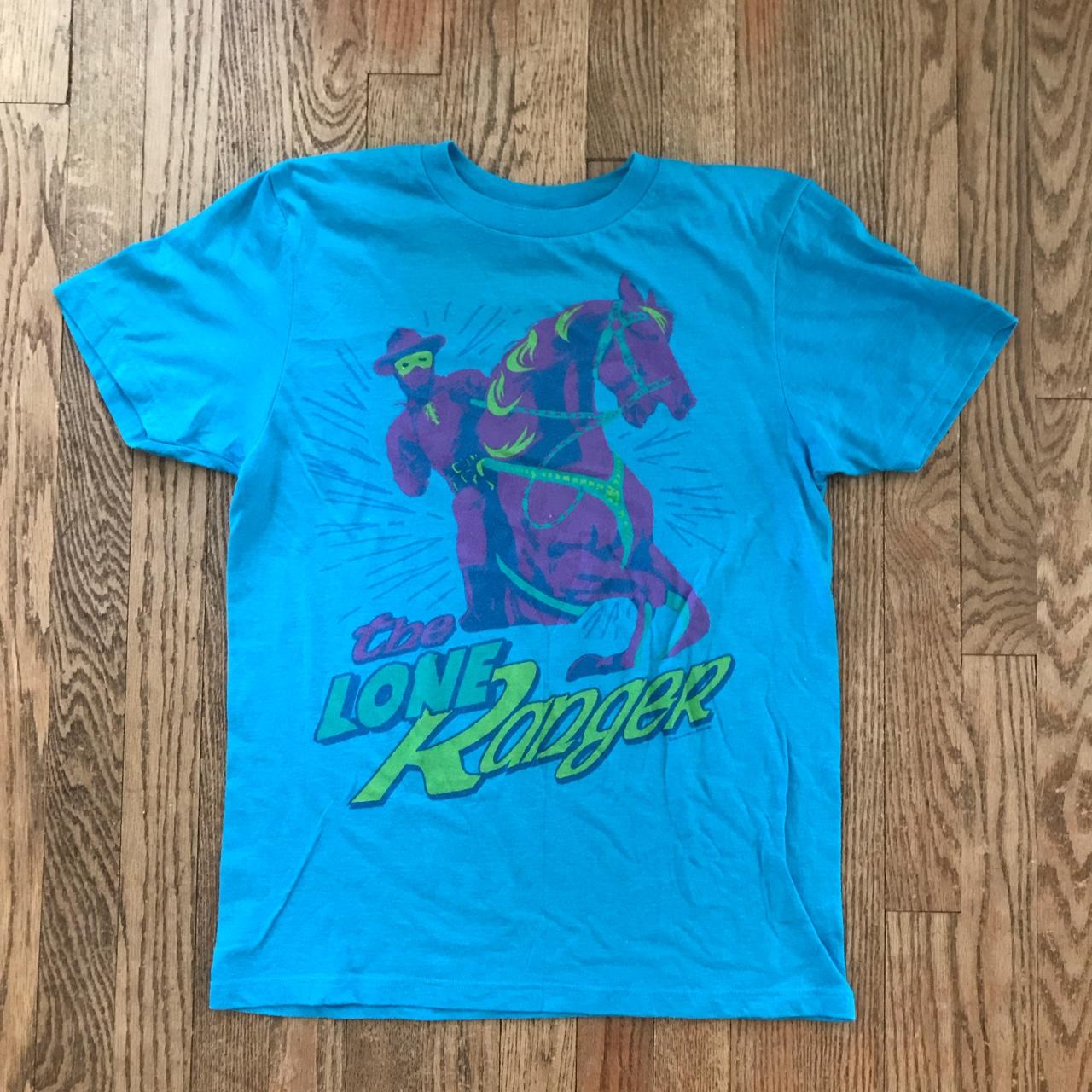 Lone Ranger tee in day glo Size- Unisex Adult... - Depop