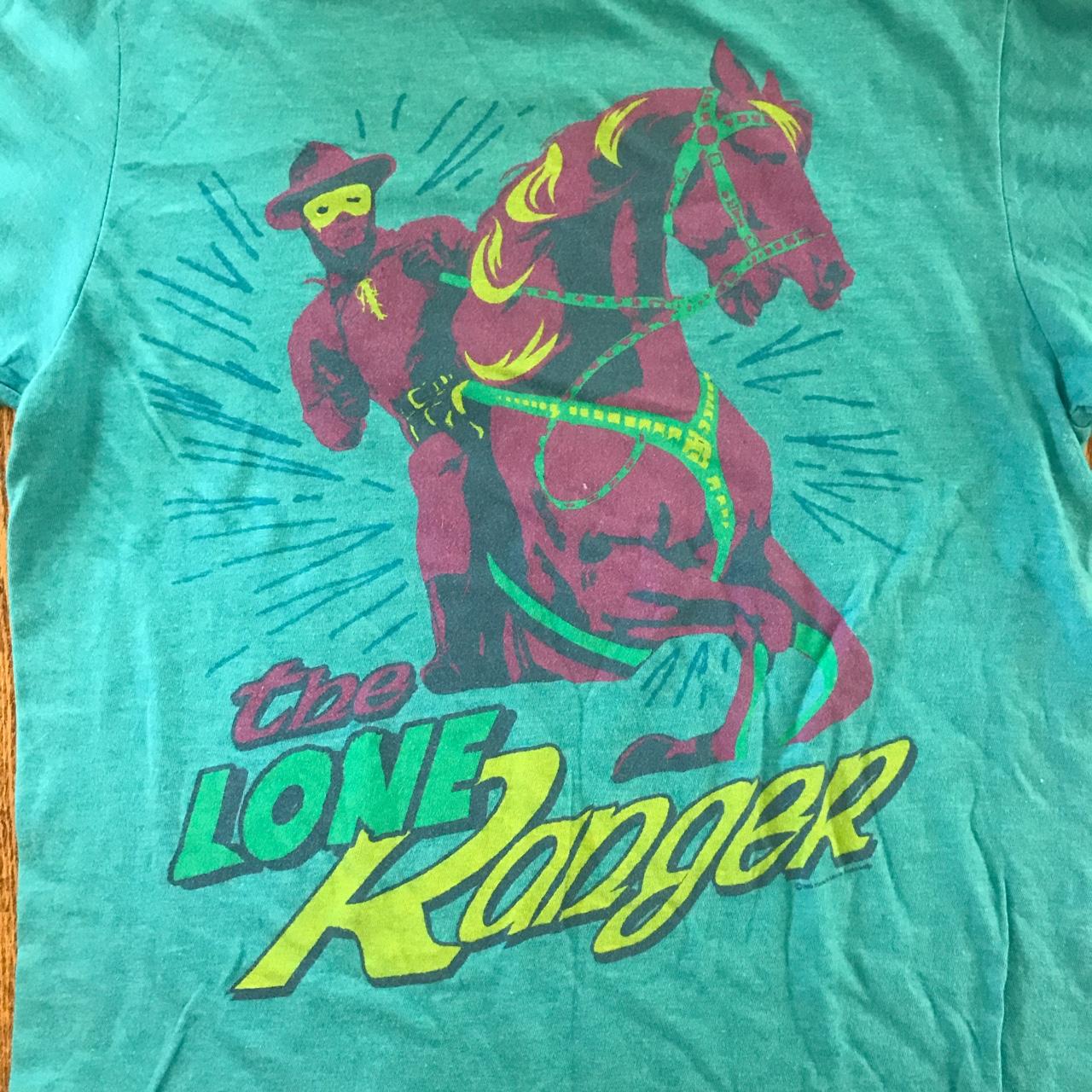 Lone Ranger tee in day glo Size- Unisex Adult... - Depop