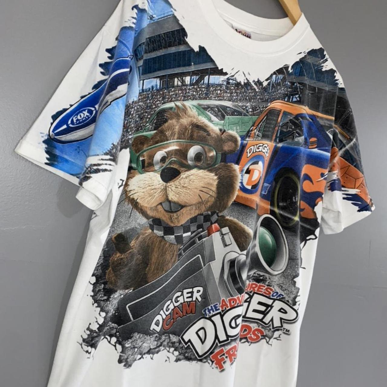 Digger & Friends cartoon Nascar tee Size-... - Depop