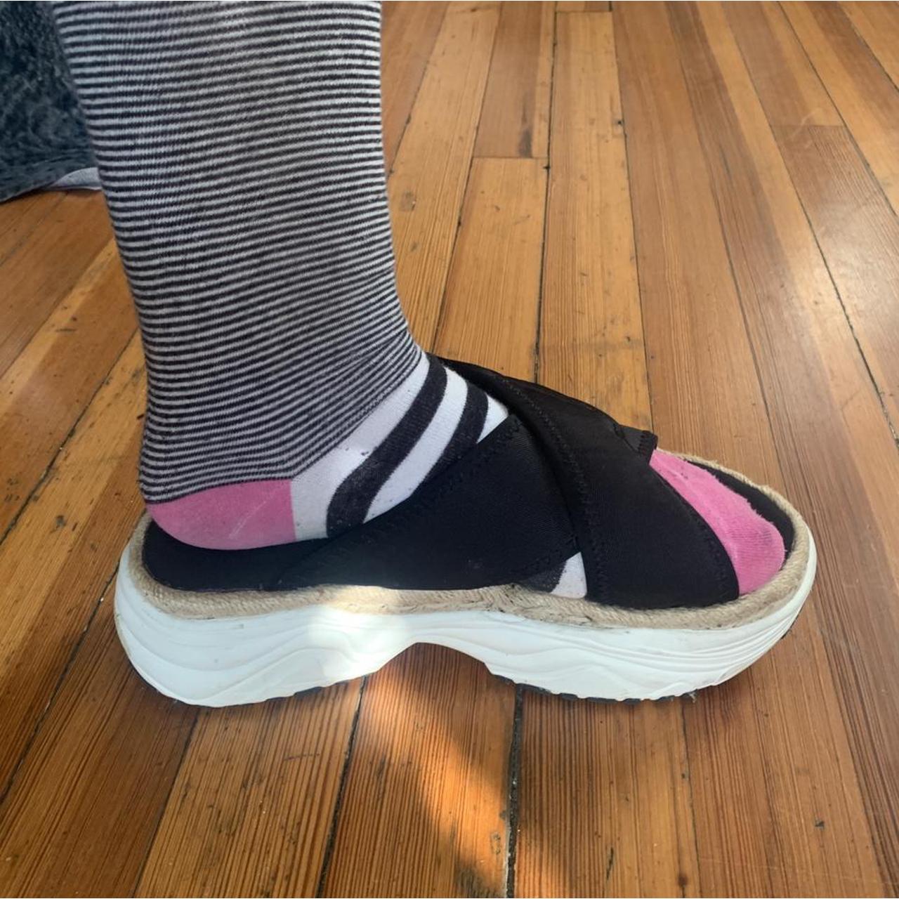Chunky platformed Velcro sandal slides from ASOS!... - Depop