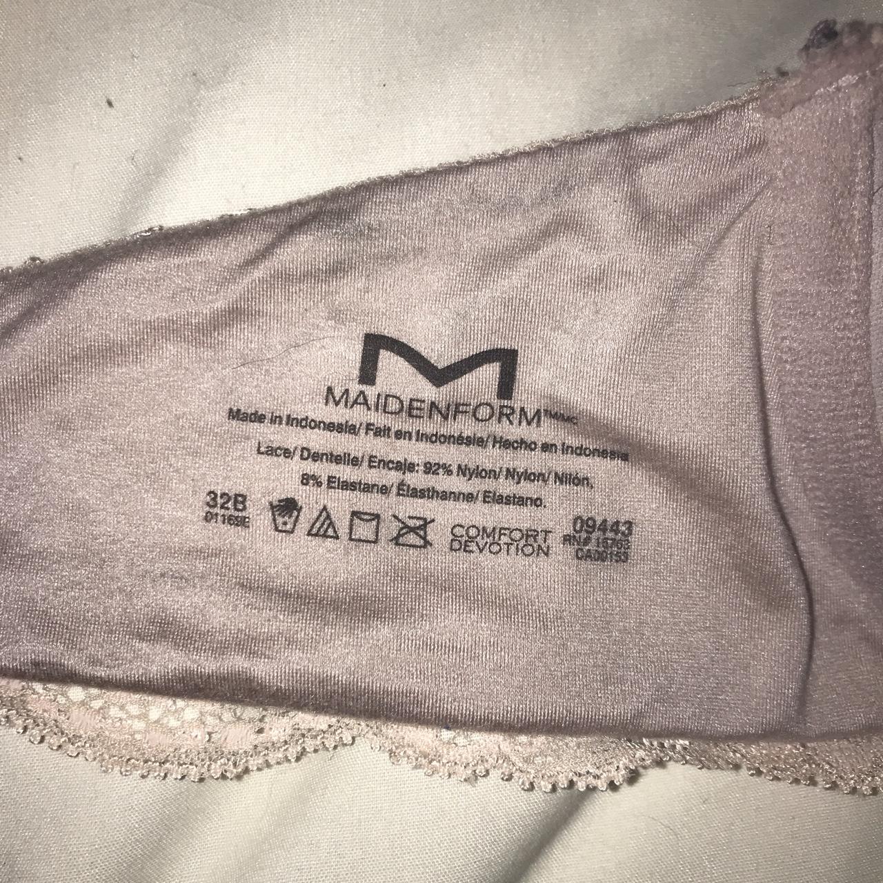 Dusty pink lacy Maidenform push-up bra - 32b #bra... - Depop