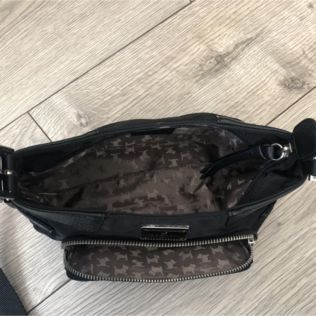 Radley London black nylon & leather shoulder /... - Depop