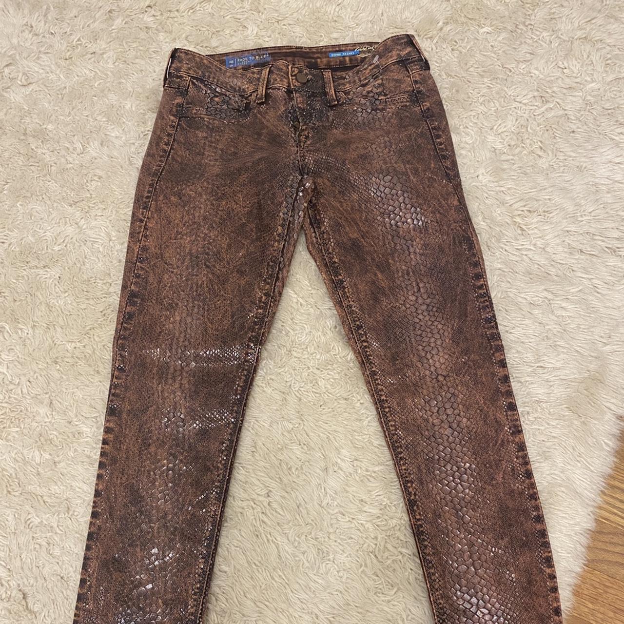 Skinny snakeskin jeans - Depop