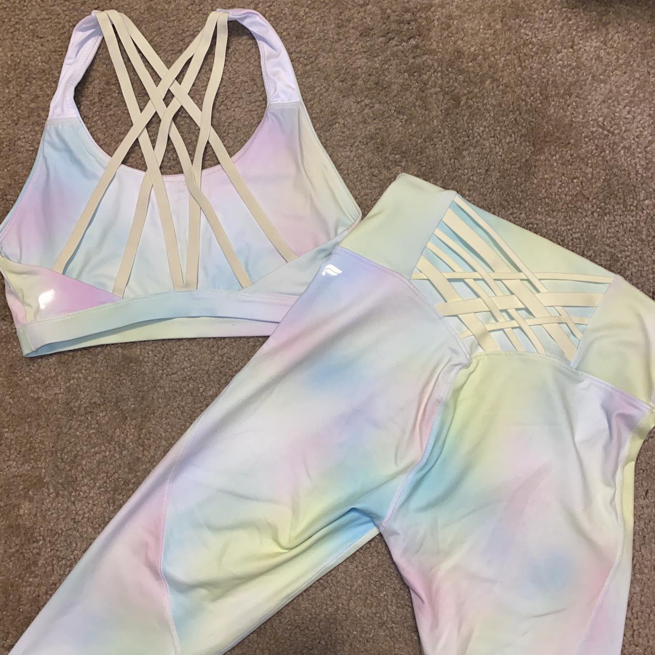 COLORFUL FABLETICS SET •top worn a few times,... - Depop