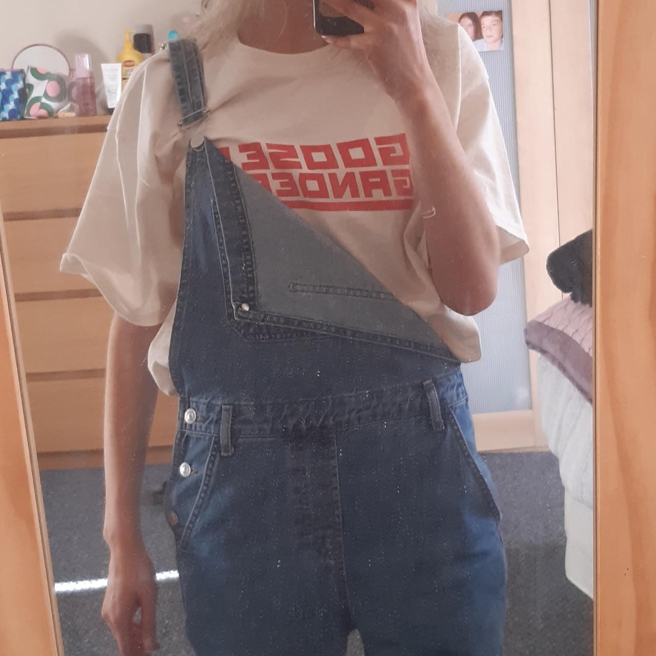 the most handsome dungarees😍 from topshop, size 8.... - Depop