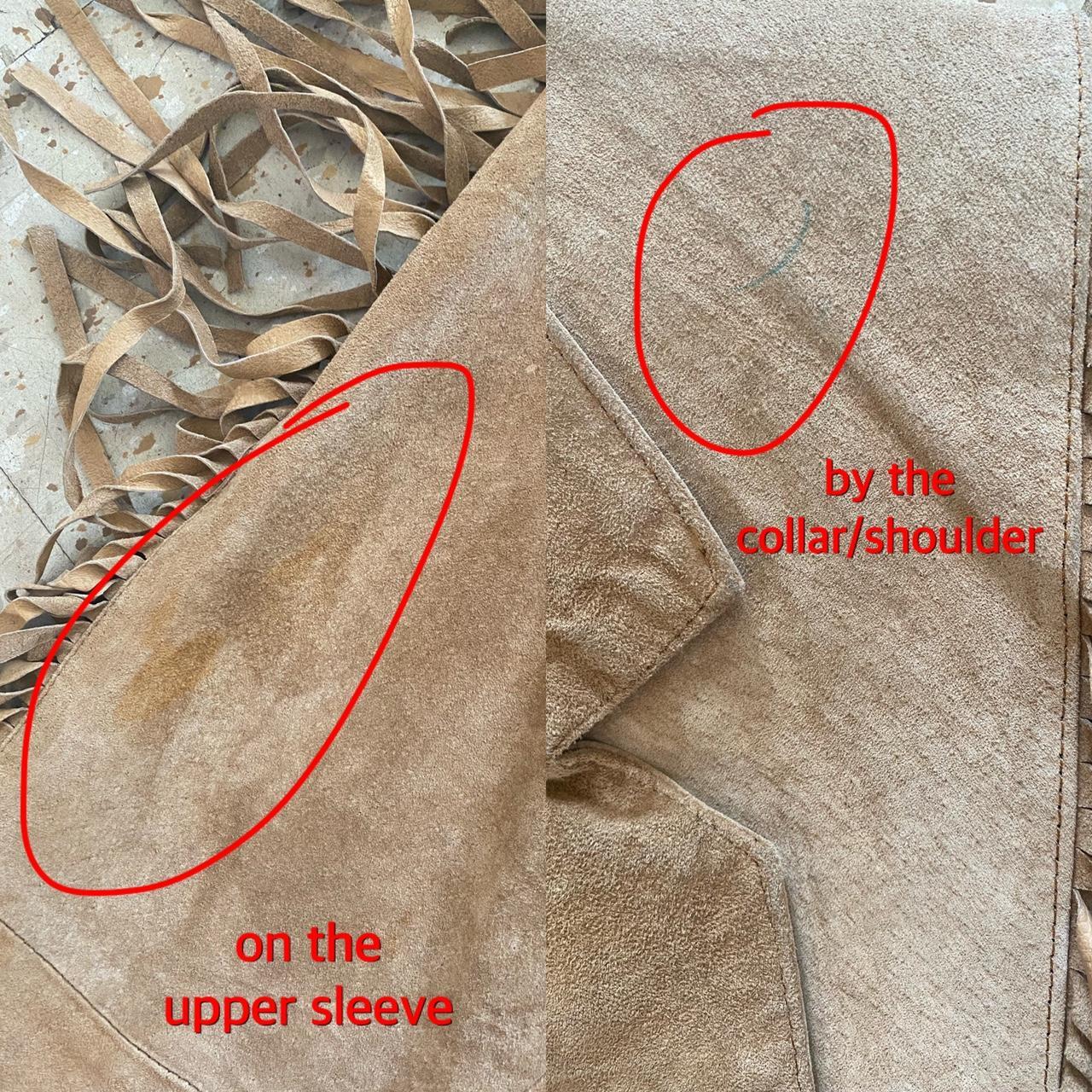 70s Style Suede Leather Fringe Vintage... - Depop