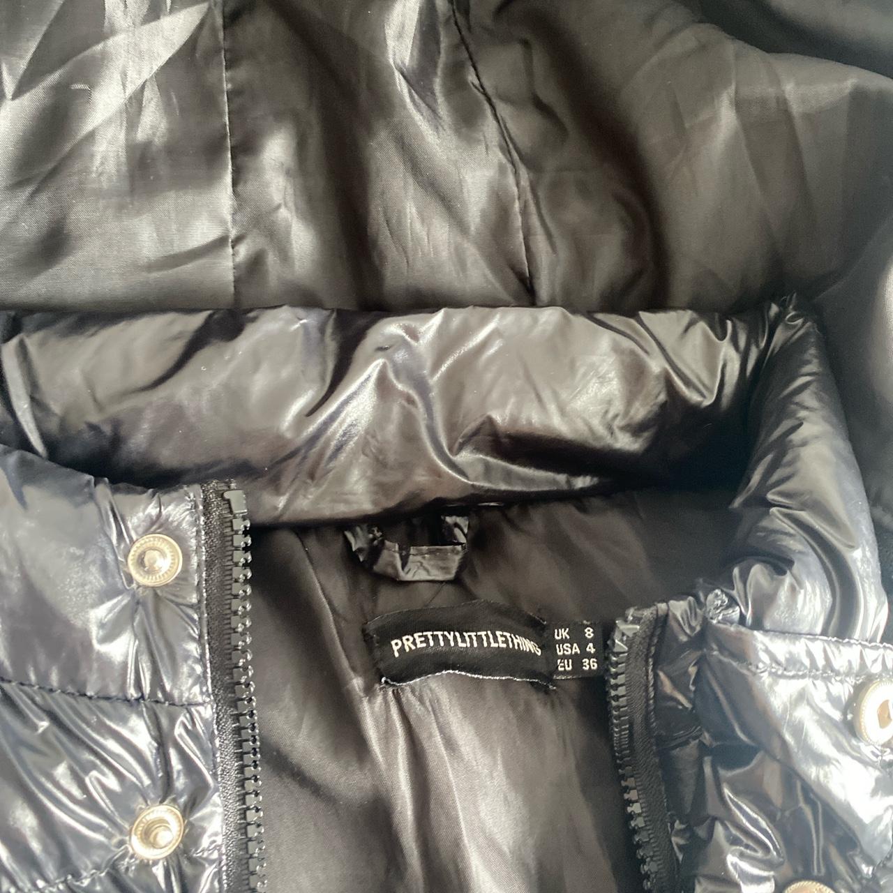 Wet look puffer jacket / Vinyl puffer coat 💳 Bought... - Depop