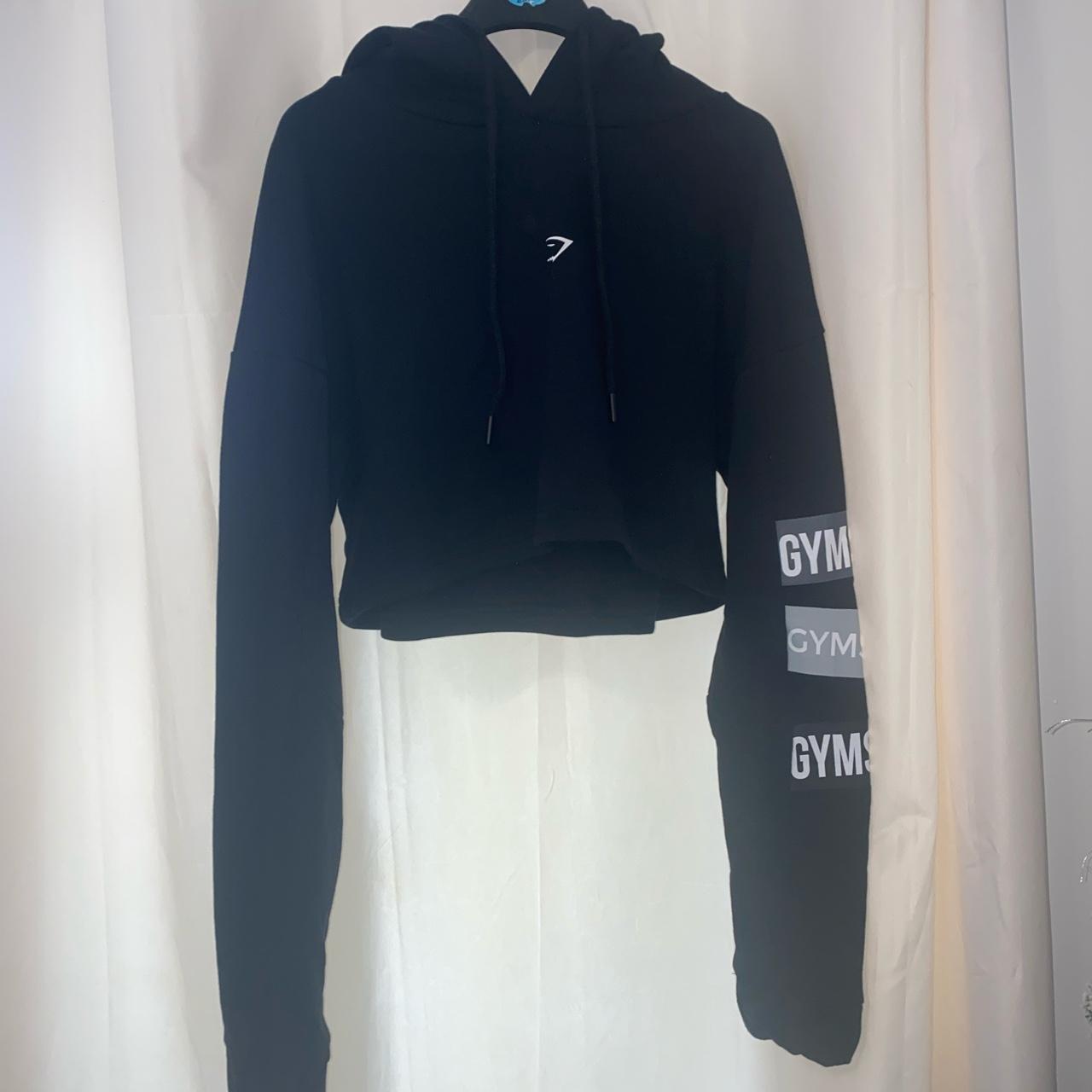 Gymshark cropped hoodie!! Gymshark sign on right... - Depop