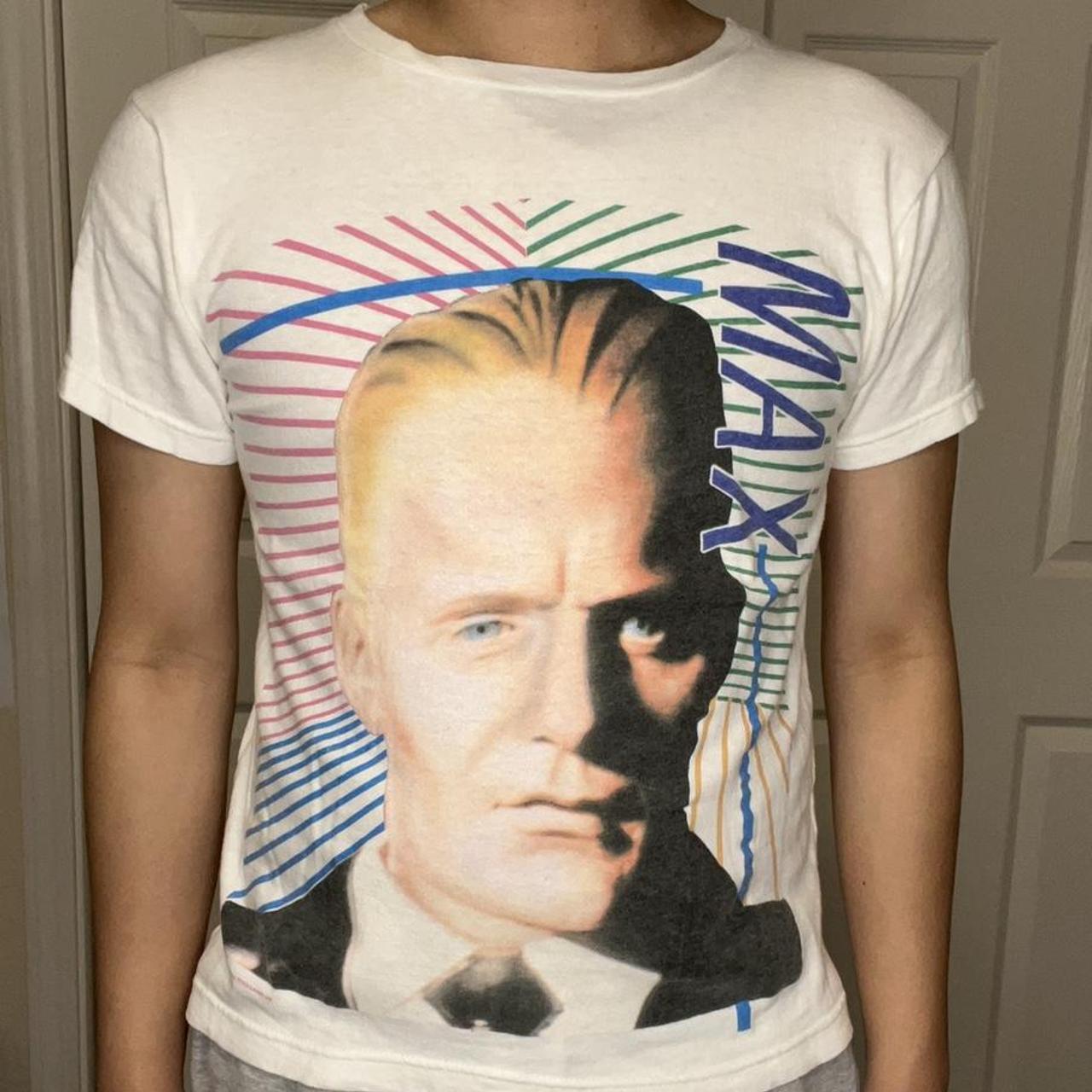 Vintage 1985 Max Headroom Graphic Tee made in the... - Depop