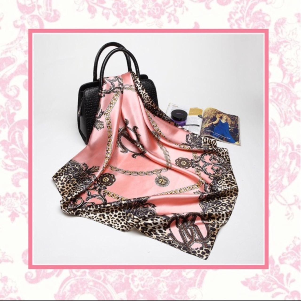 Unique Styles boutique new pink silk satin animal... - Depop