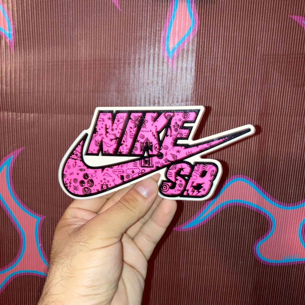 Rare NIKE SB STICKER IN PINK WITH DRAWINGS JNSIDE!!... - Depop