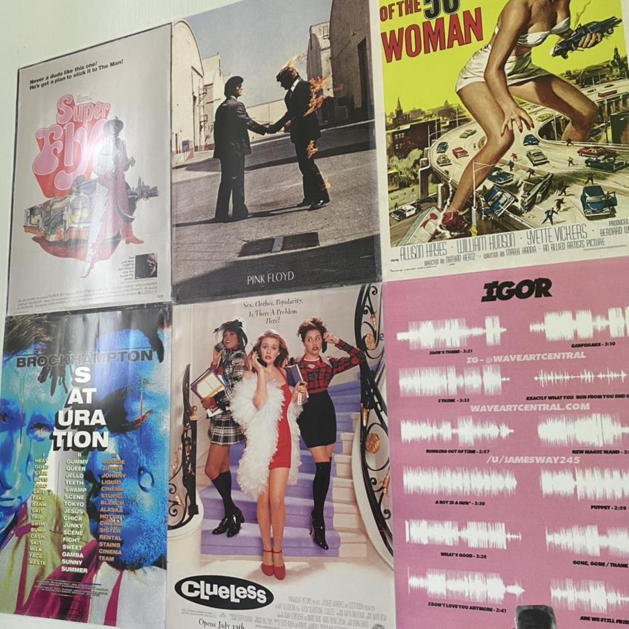 wall poster art set of 6 posters shown large size... - Depop