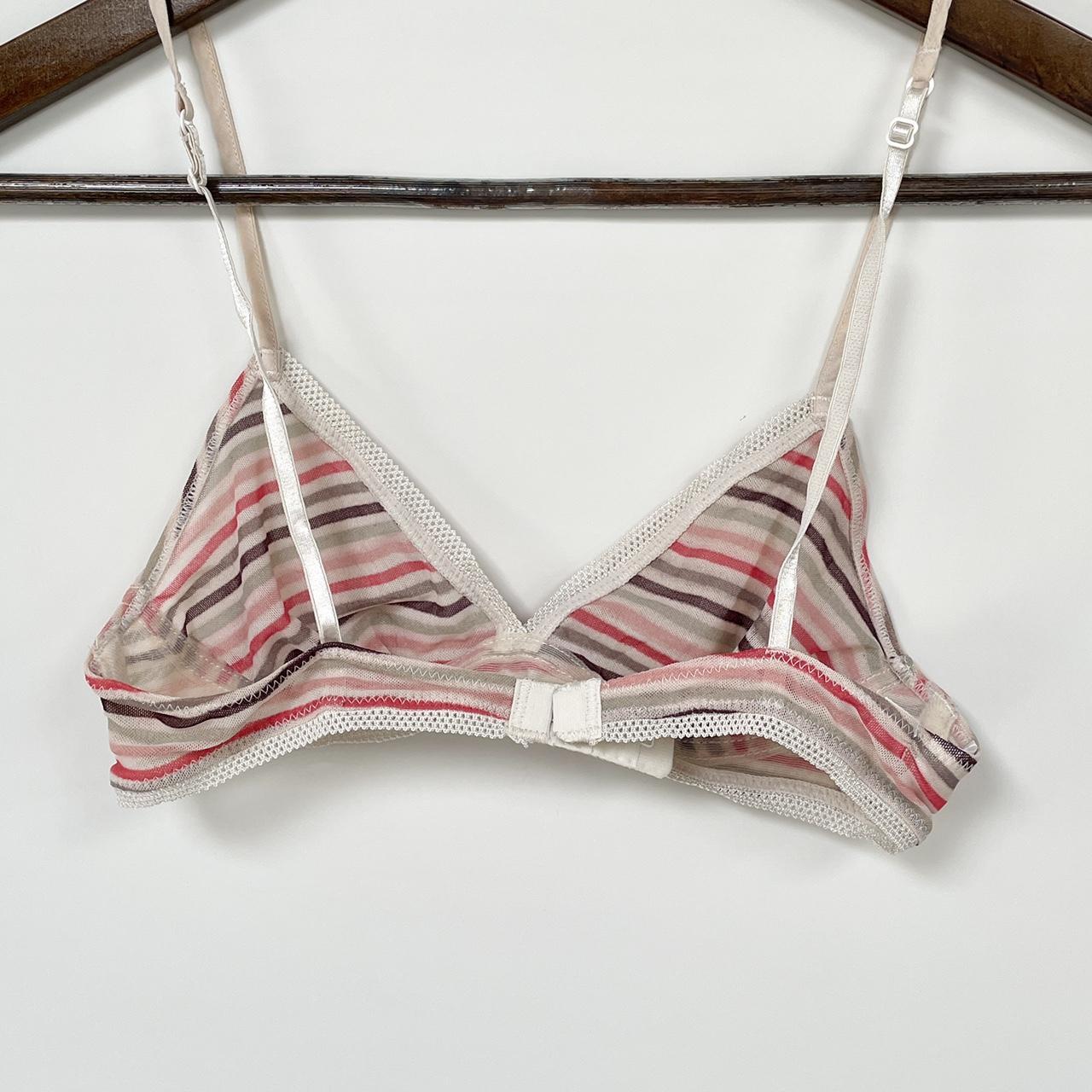 Women's Red and White Bra | Depop