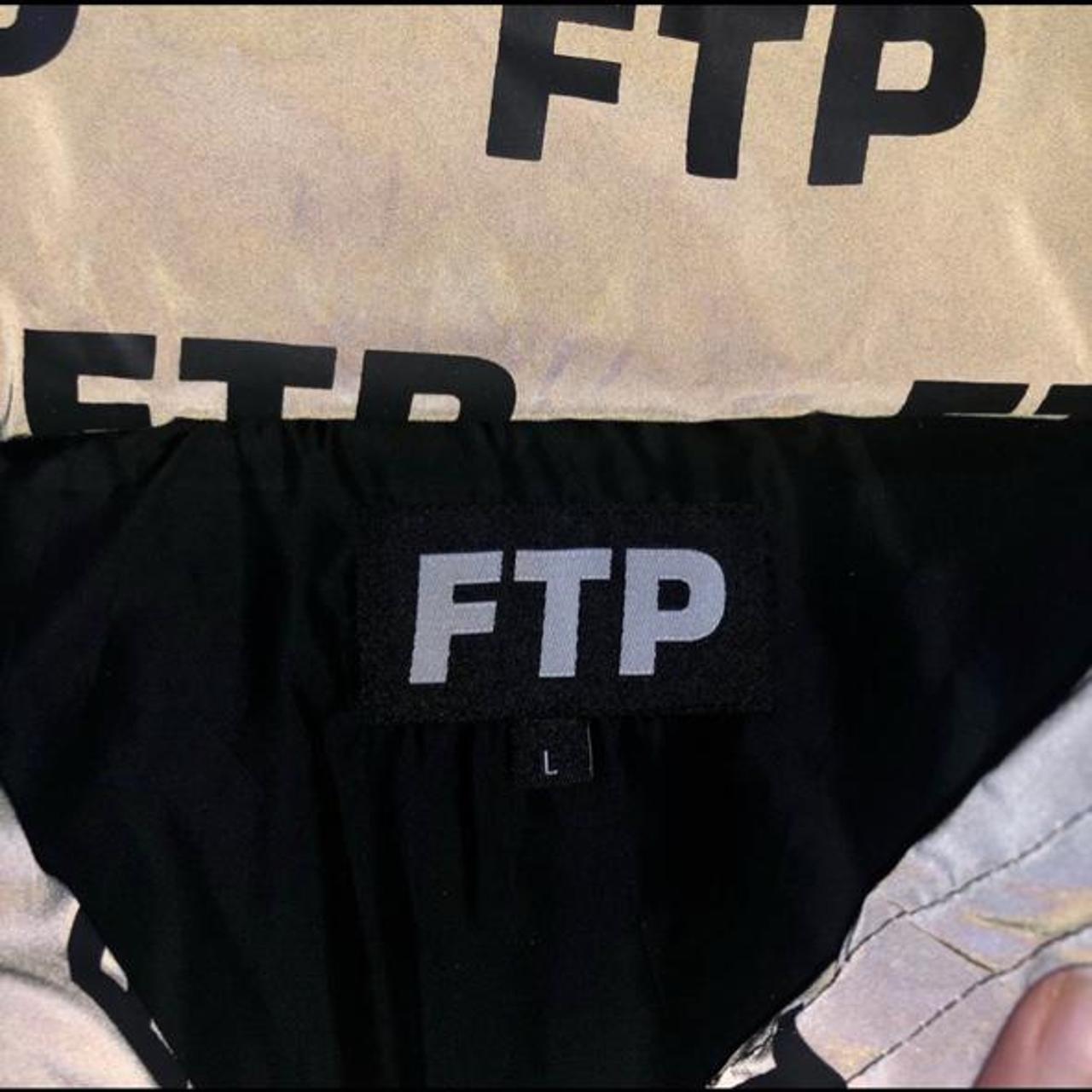 FTP Reflective All Over Print Trench Coat (Black)... - Depop