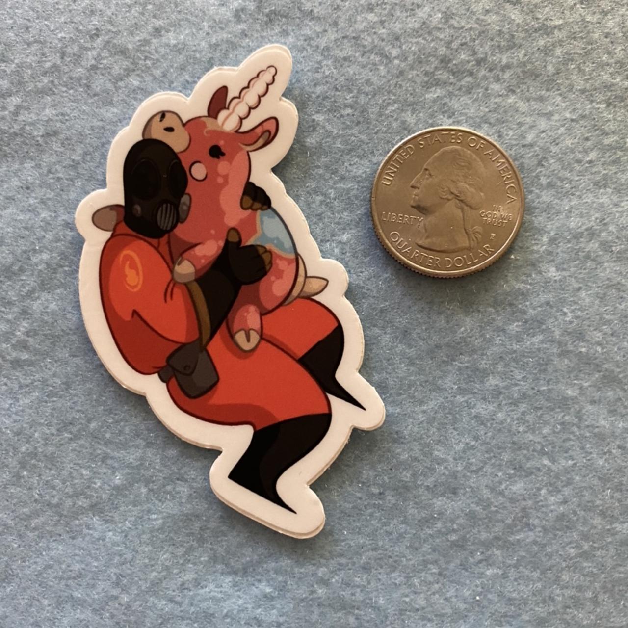 🔥 TF2 inspired Red and Blue Pony Lover Pyro stickers... - Depop