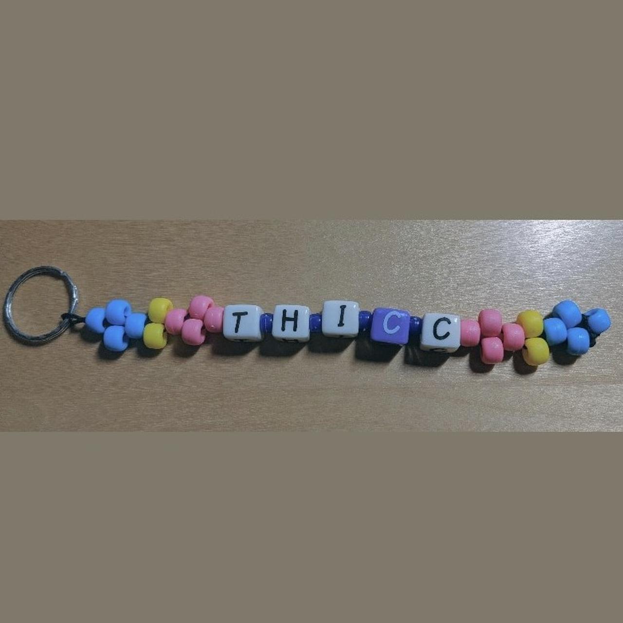 Thicc Word Bead Keychain Handmade by me!! This is... - Depop
