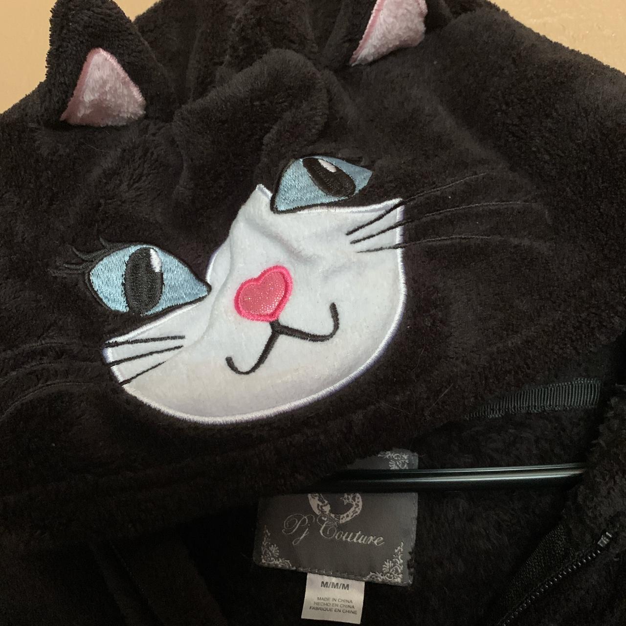 Catsuit hehe black cat pajamas, overalls. Super warm... - Depop