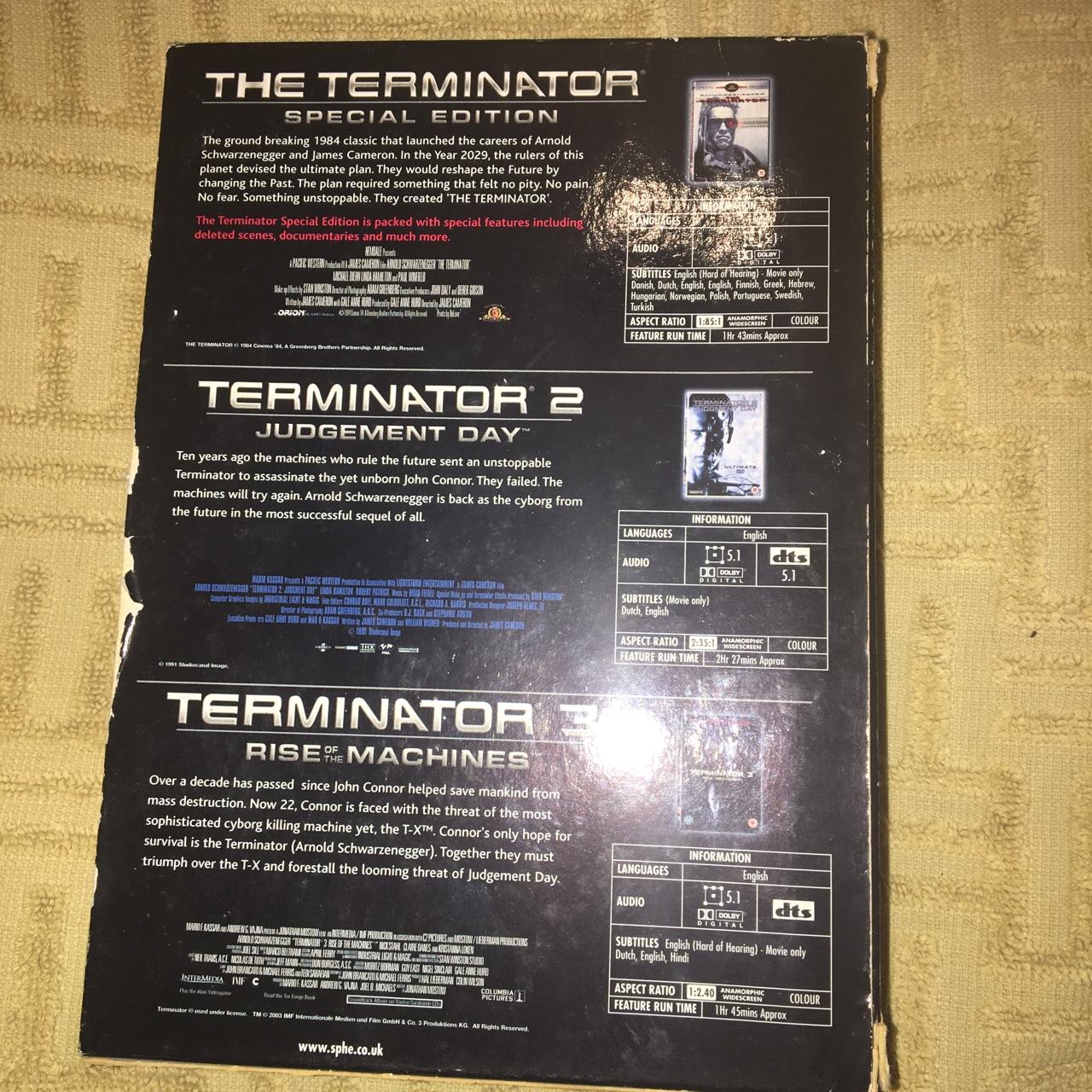 Schwarzenegger Terminator Trilogy Limited Edition 4... - Depop