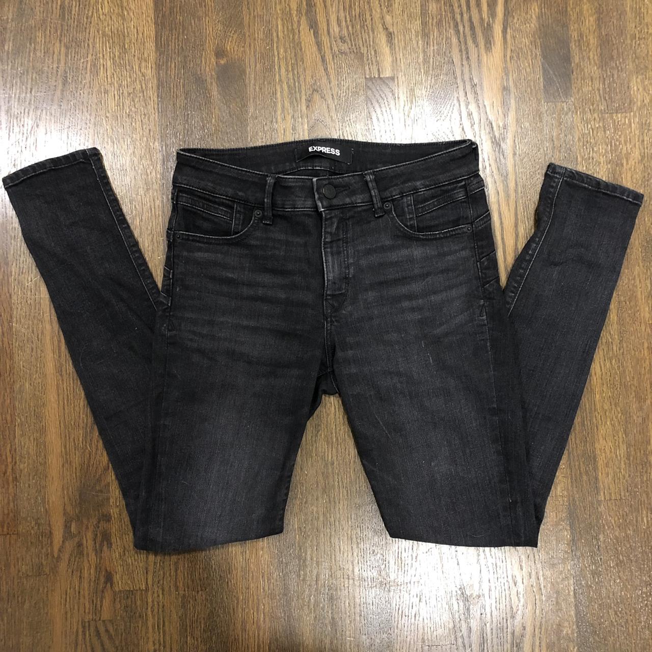 Express Black Stretch+ Lift Mid Rise Jeans -... - Depop