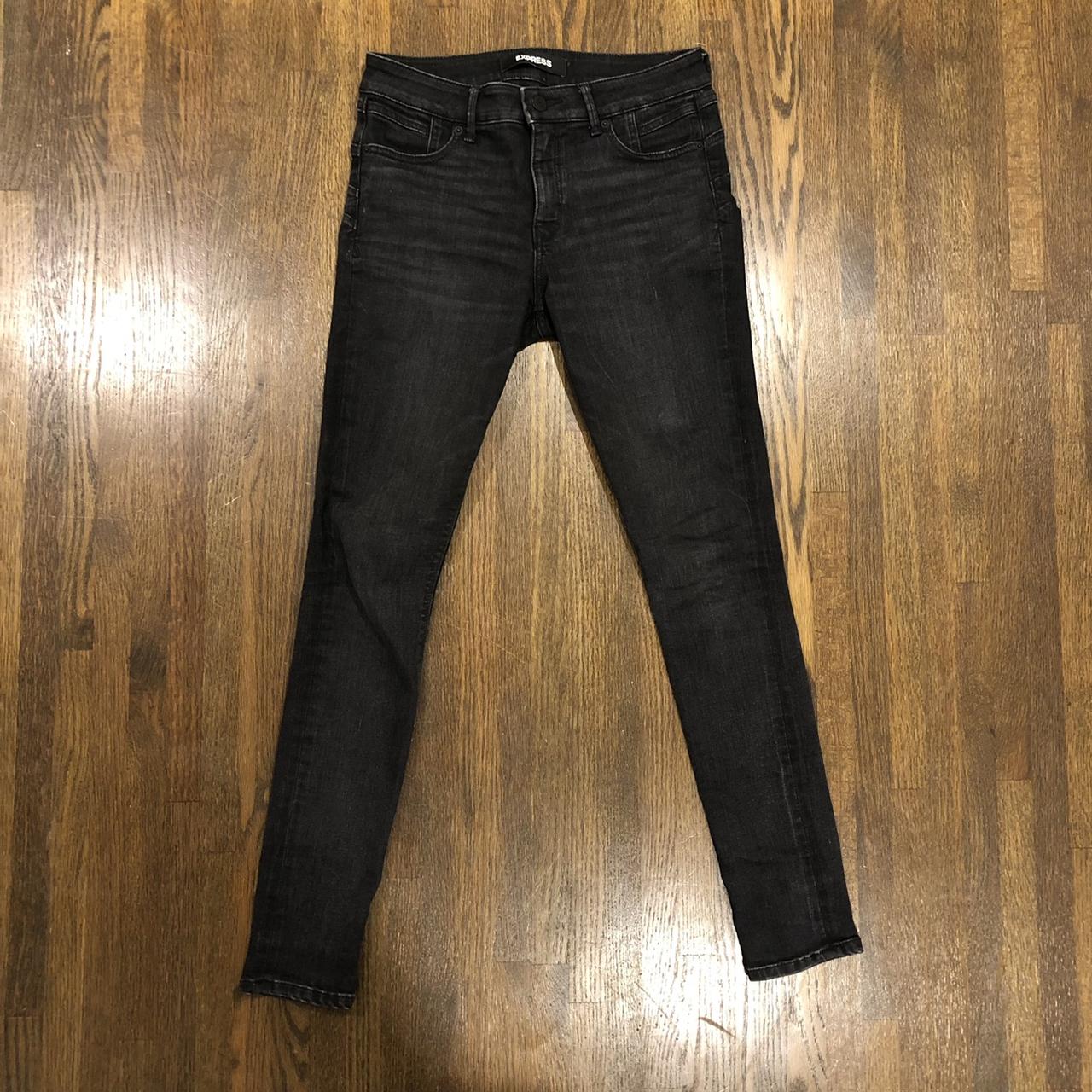 Express Black Stretch+ Lift Mid Rise Jeans -... - Depop