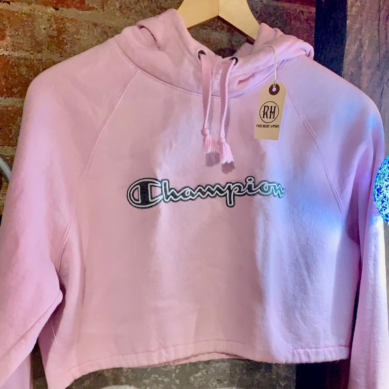 Champion Women's Pink Hoodie | Depop