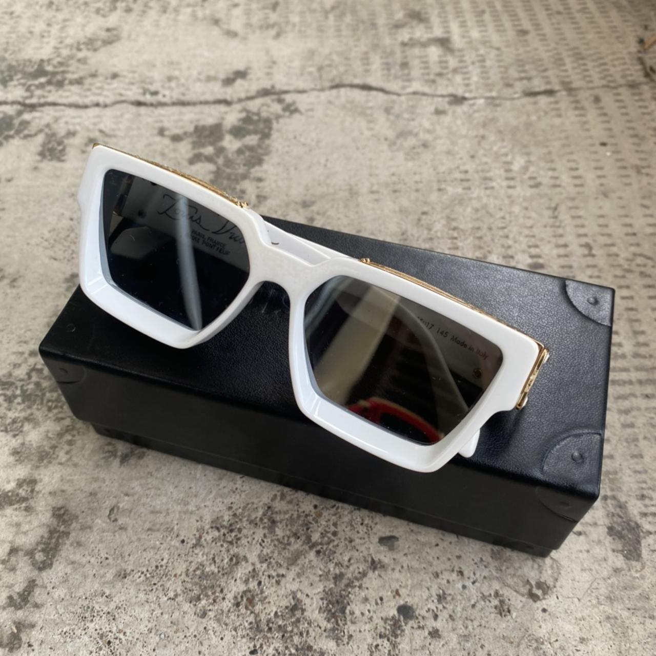 LOUIS VUITTON MILLIONAIRE SUNGLASSES WHITE - Depop LOUIS VUITTON MILLIONAIRE SUNGLASSES WHITE - Depop