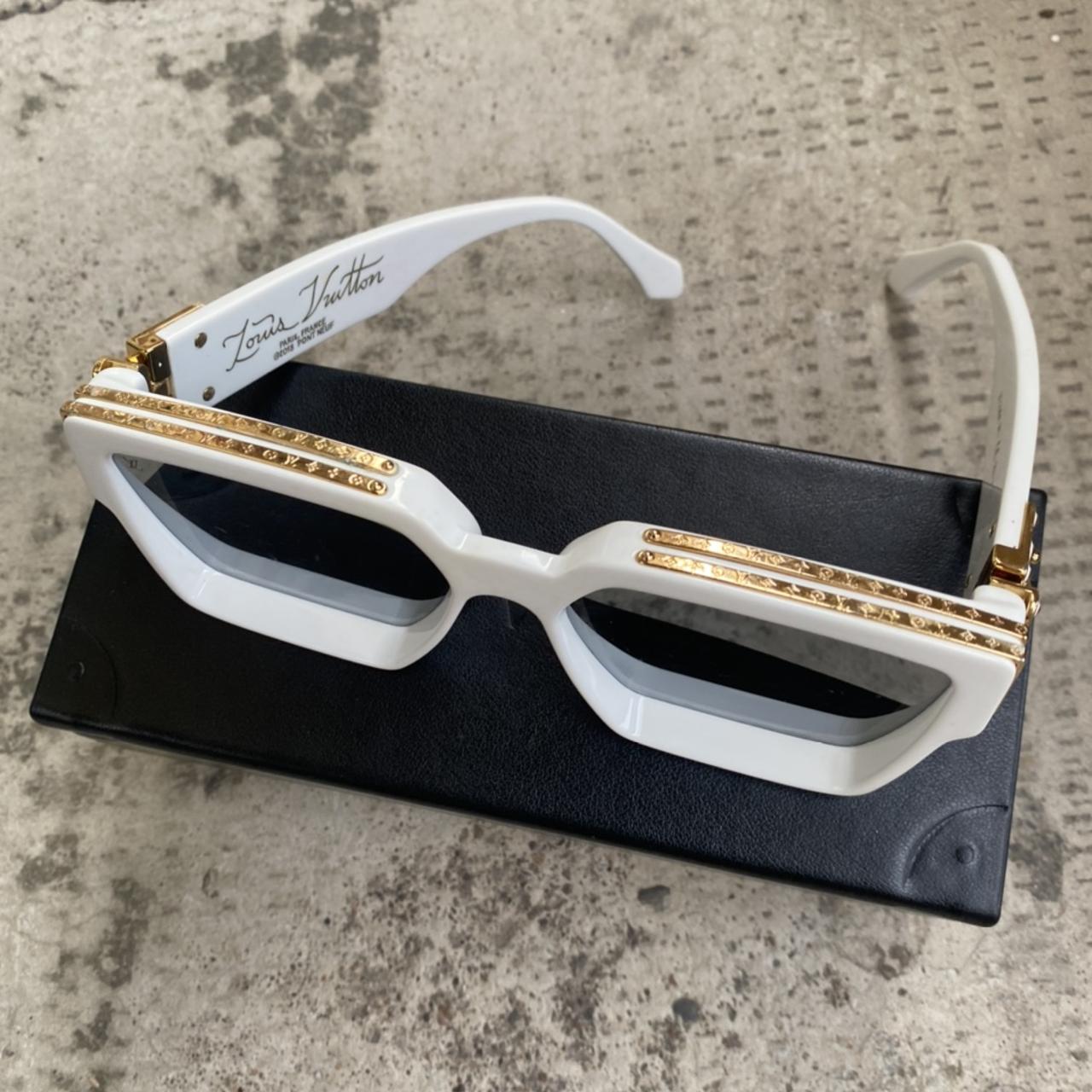 LOUIS VUITTON MILLIONAIRE SUNGLASSES WHITE - Depop LOUIS VUITTON MILLIONAIRE SUNGLASSES WHITE - Depop