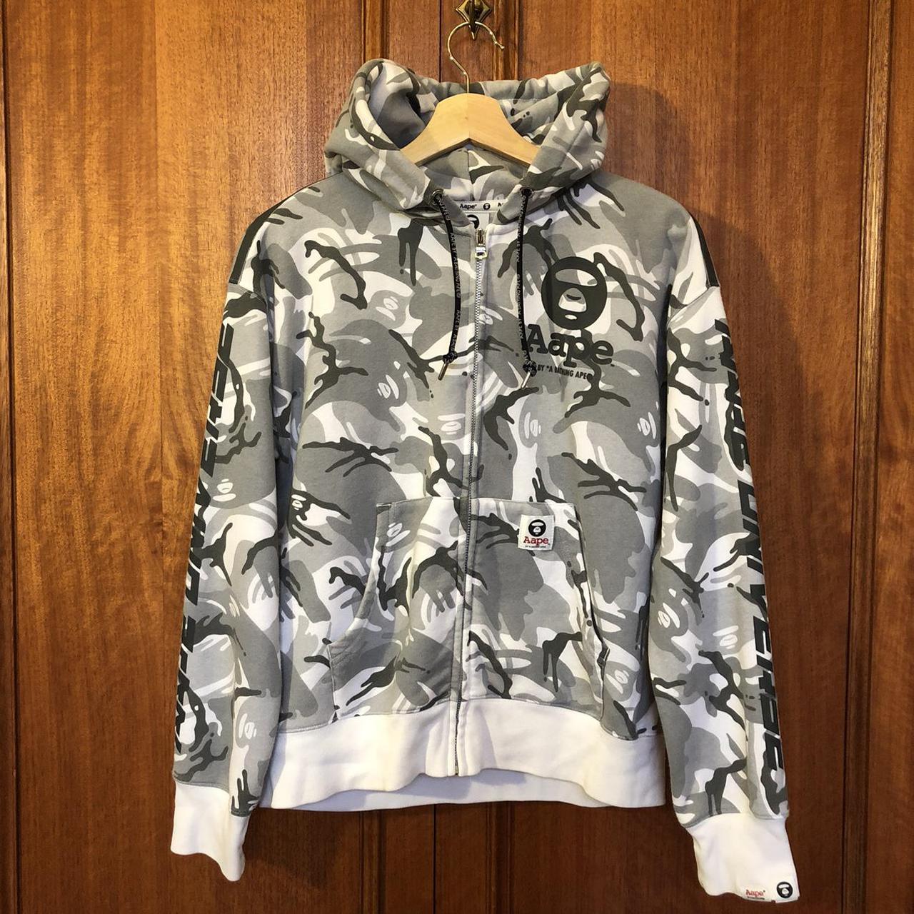 🦍 aape camo hooded jacket 🦍 size xs/s mens s/m... | Depop