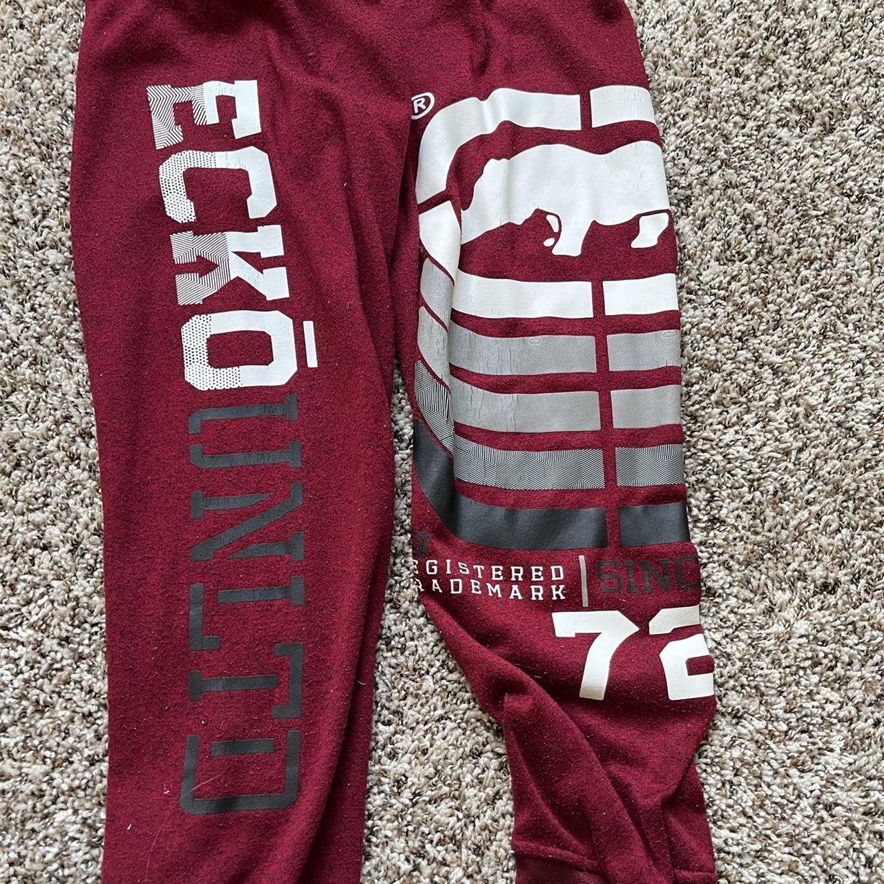 Red Ecko Untitled Sweatpant Joggers Rhino 00s... - Depop