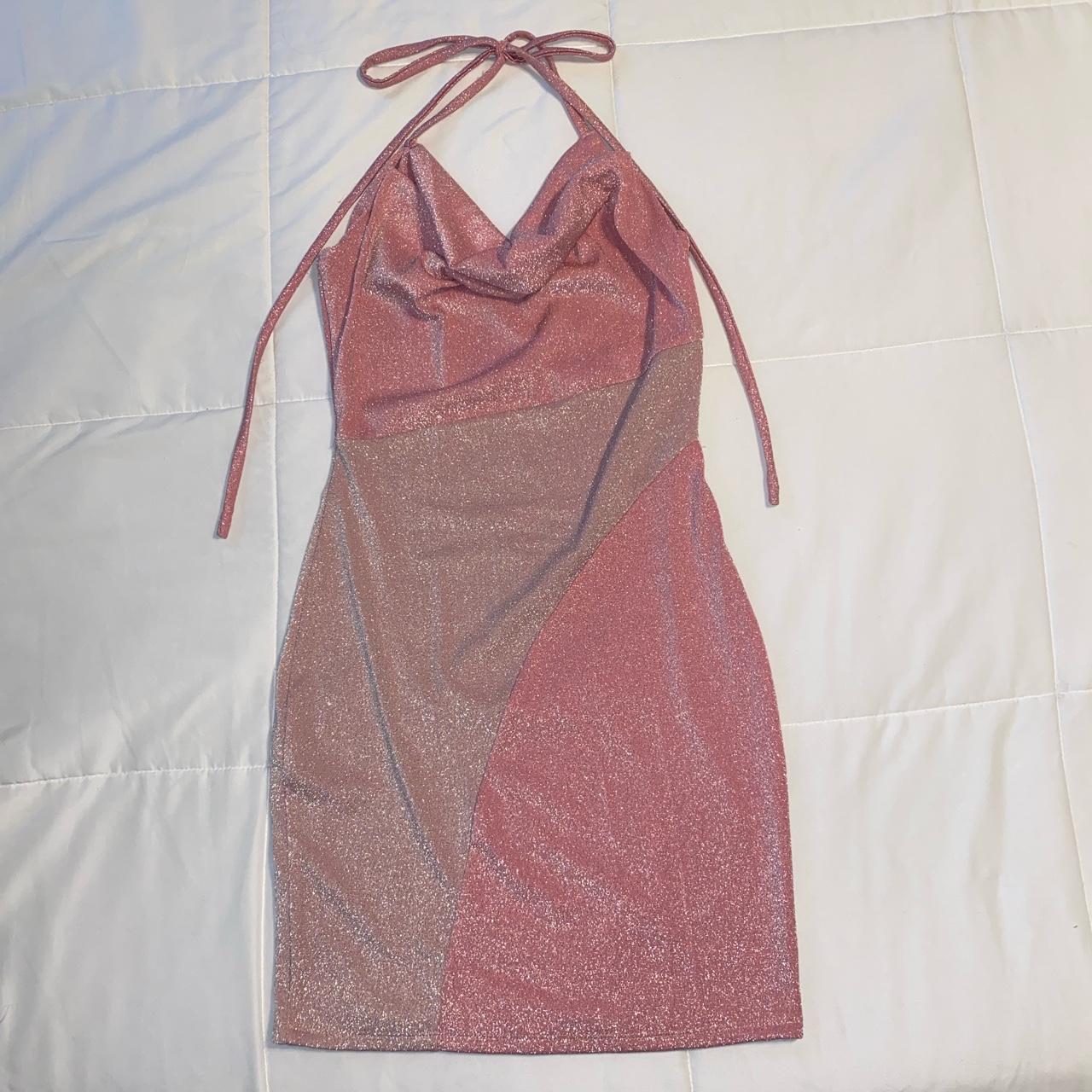 Nordstrom Womens Pink And Silver Dress Depop