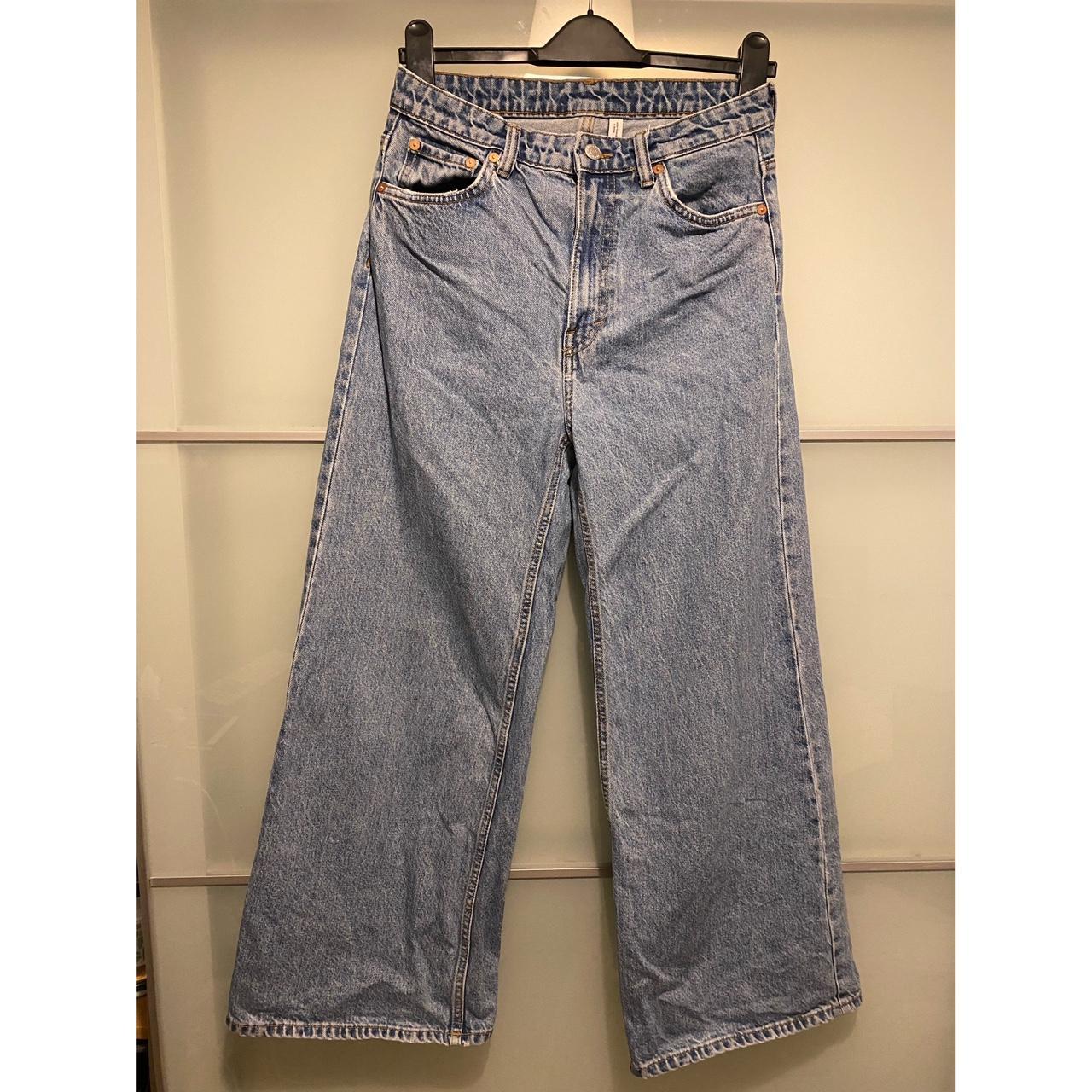 Weekday ace high wide denim jeans W28 L30 barely... - Depop